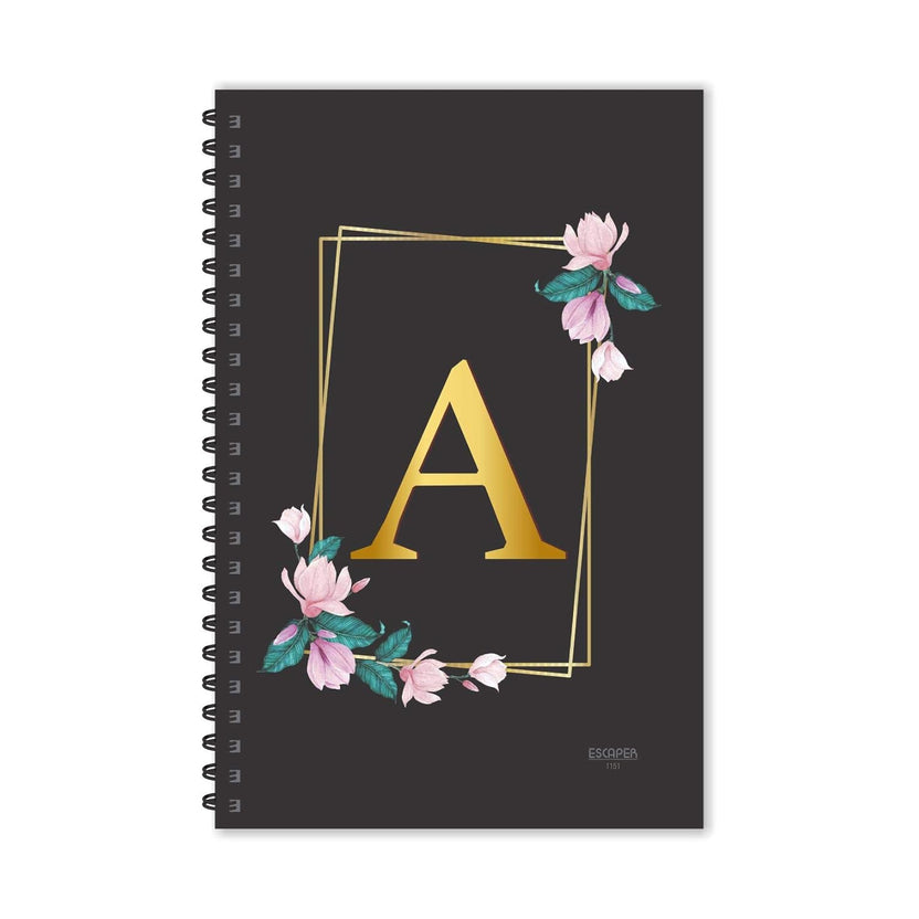 A Letter Notebook (A Initial Notebook) - Laminated Soft Cover A5 Small ...