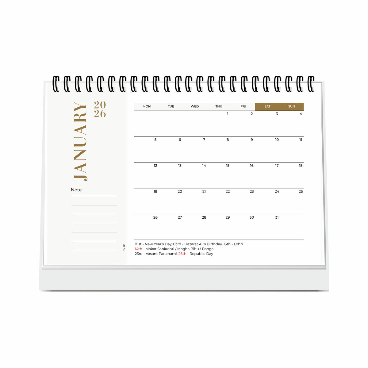 Pastel 2026 Desk Planner & Table Calendar, A5 Daily Calendar for Home ...